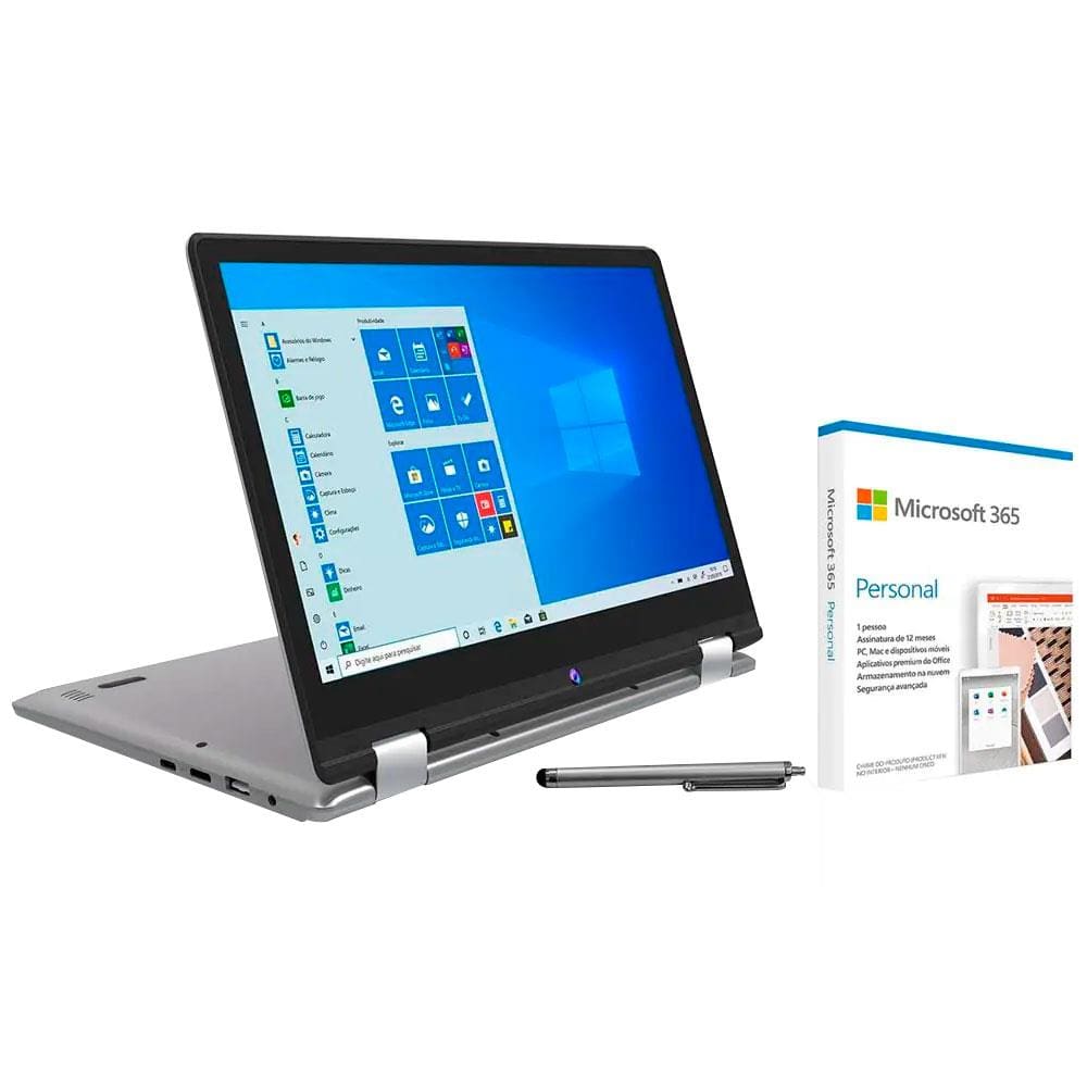 Notebook 2 em 1 positivo dual core 4gb 64gb emmc tela full hd 11 6 ...