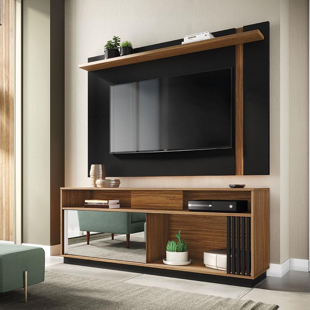 Painel com rack tv 70 polegadas na corbranco | Extra
