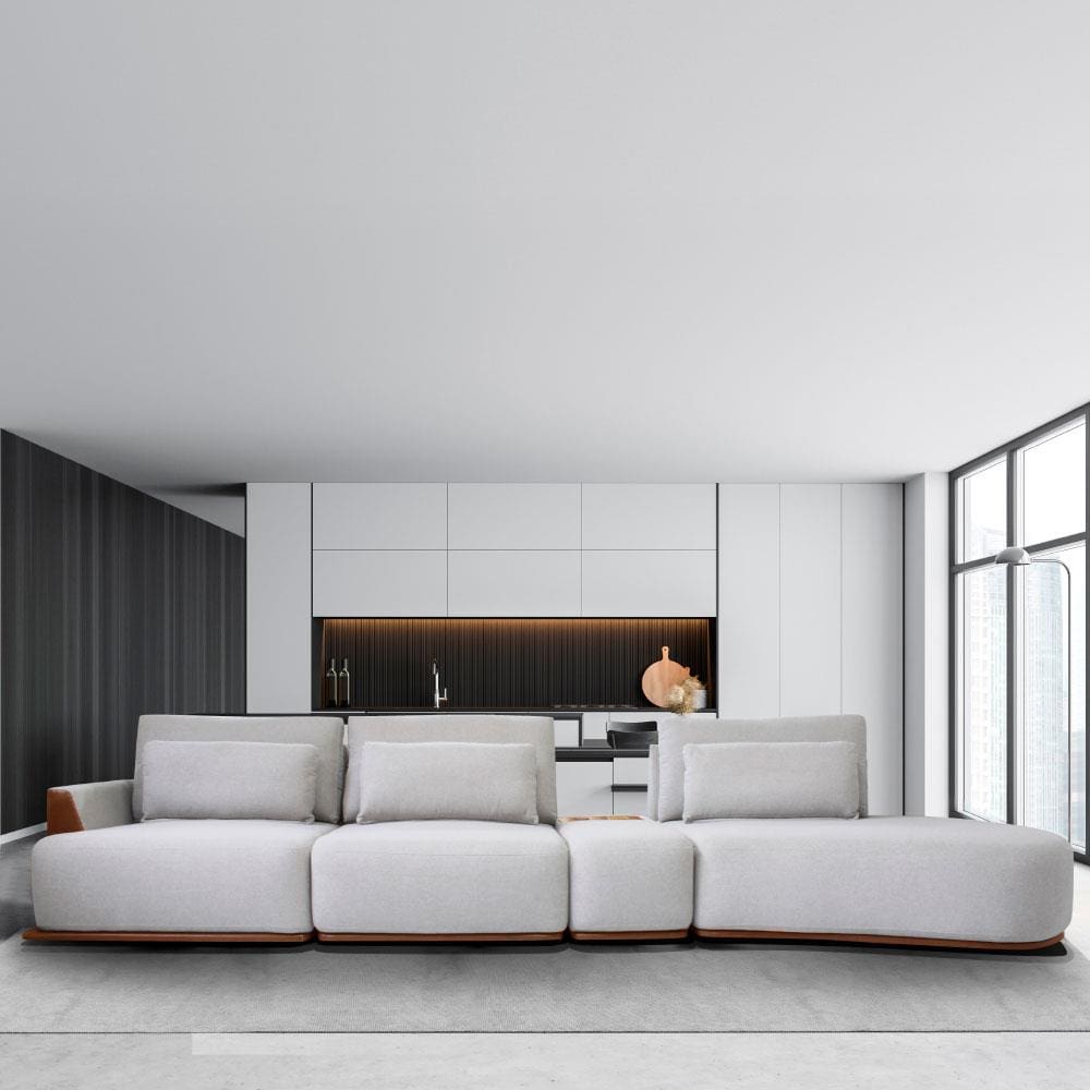 Sofa modulado com puff | Extra