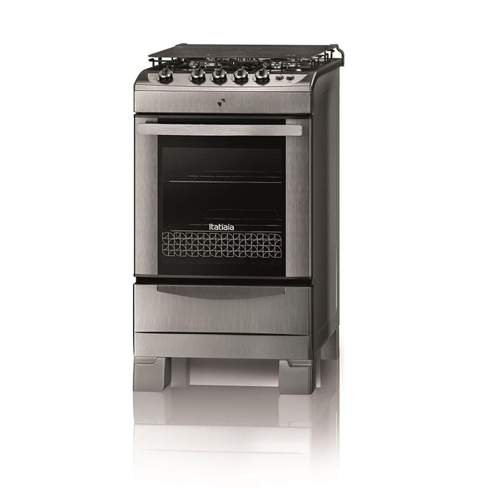 Fogao 4 bocas inox com conversao externa | Extra