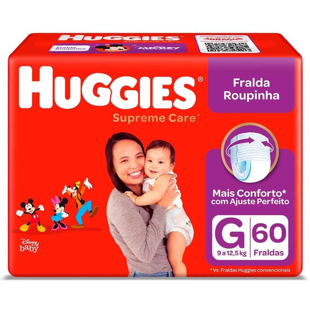 Fralda huggies g supreme care roupinha | Desconto e promoção no Extra