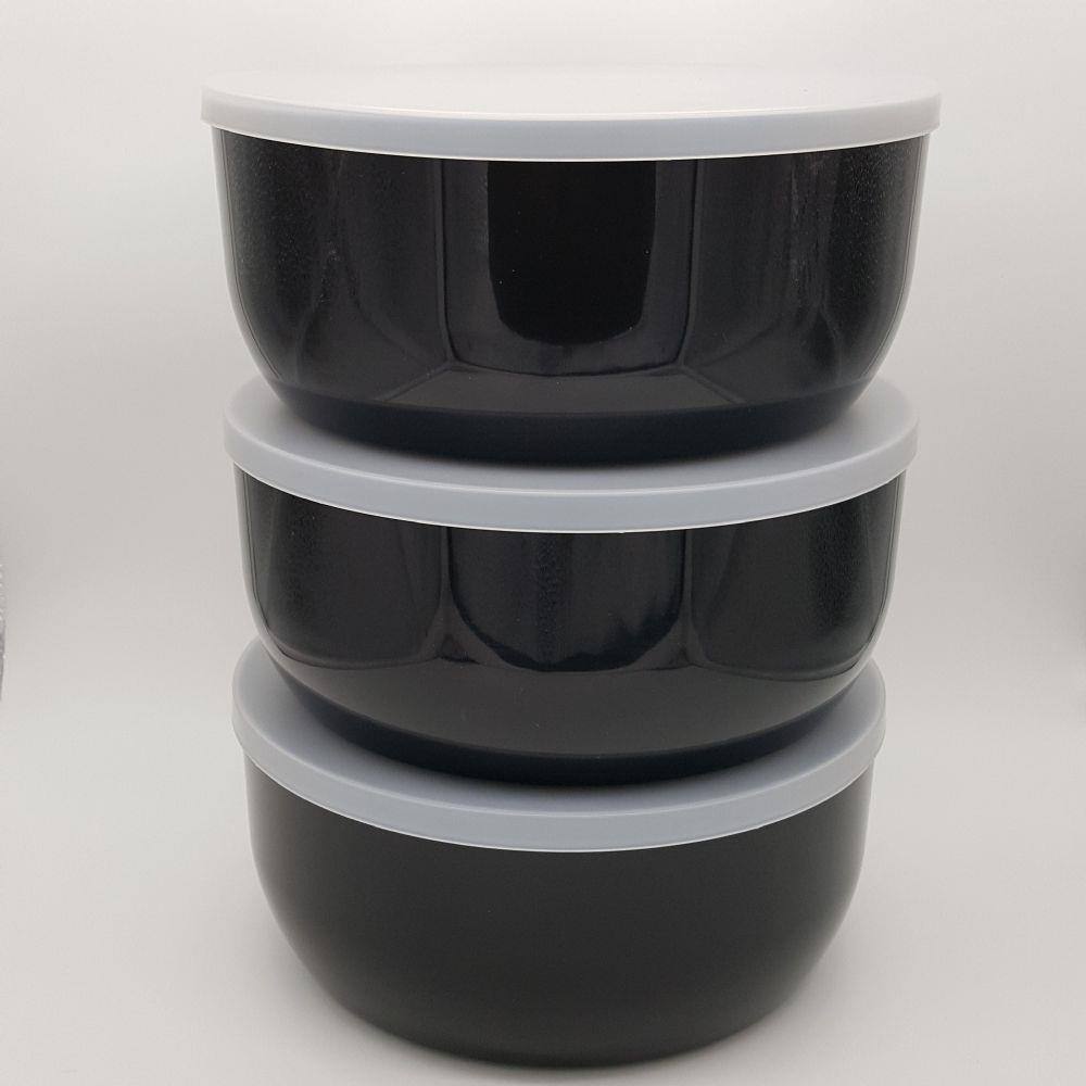 Conjunto com 3 potes kit potes otima qualidade 19x8cm 16l azul com ...