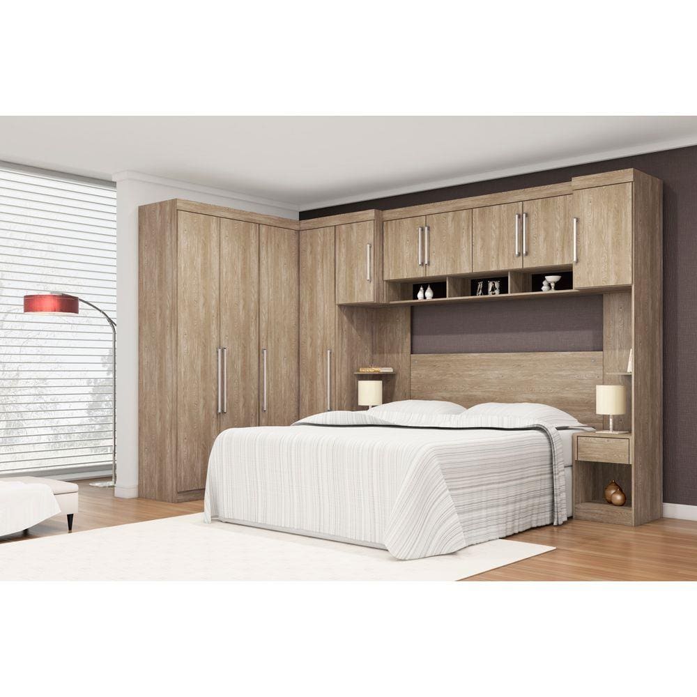 Guarda roupa casal conjugado com cama box | Extra
