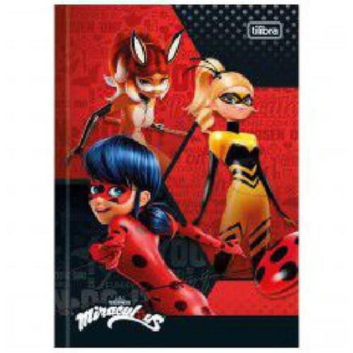 Caderno Broch 1/4 Cd 96Fls Miraculous | Extra