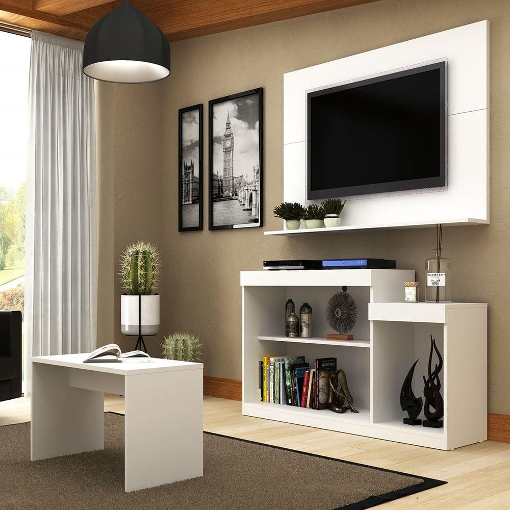 Painel e raque atenas com mesa centro | Extra