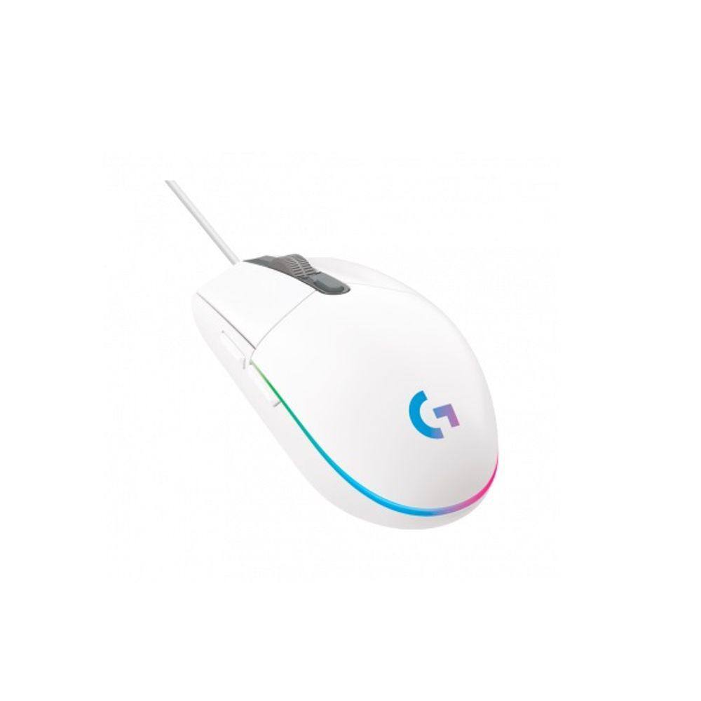 Mouse gamer logitech g203 lightsync branco | Extra