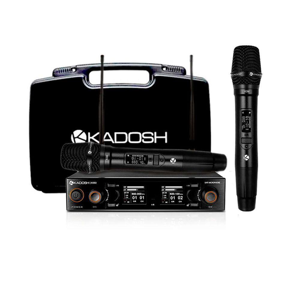 Microfone sem fio duplo uhf kadosh k402m | Black Friday Extra Microfone sem fio duplo uhf kadosh k402m | Black Friday Extra