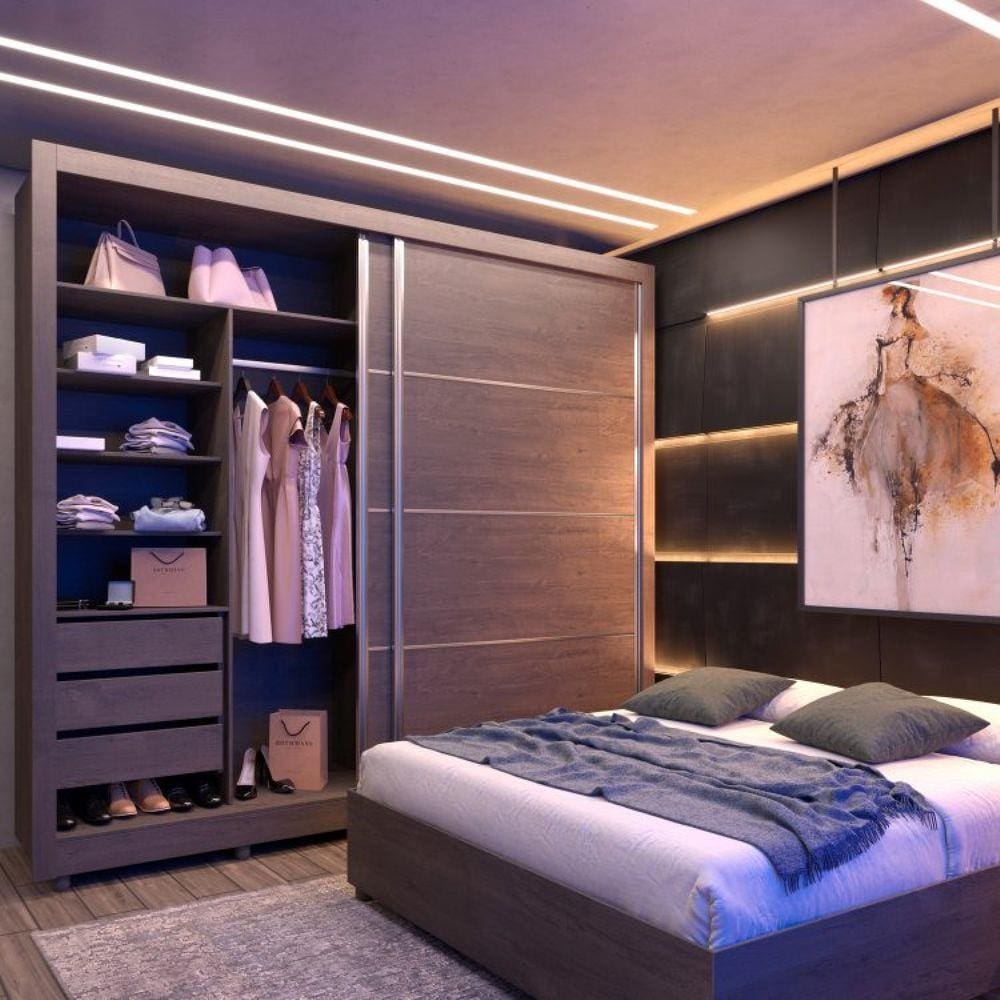 Quarto solteiro completo com cama casal | Extra