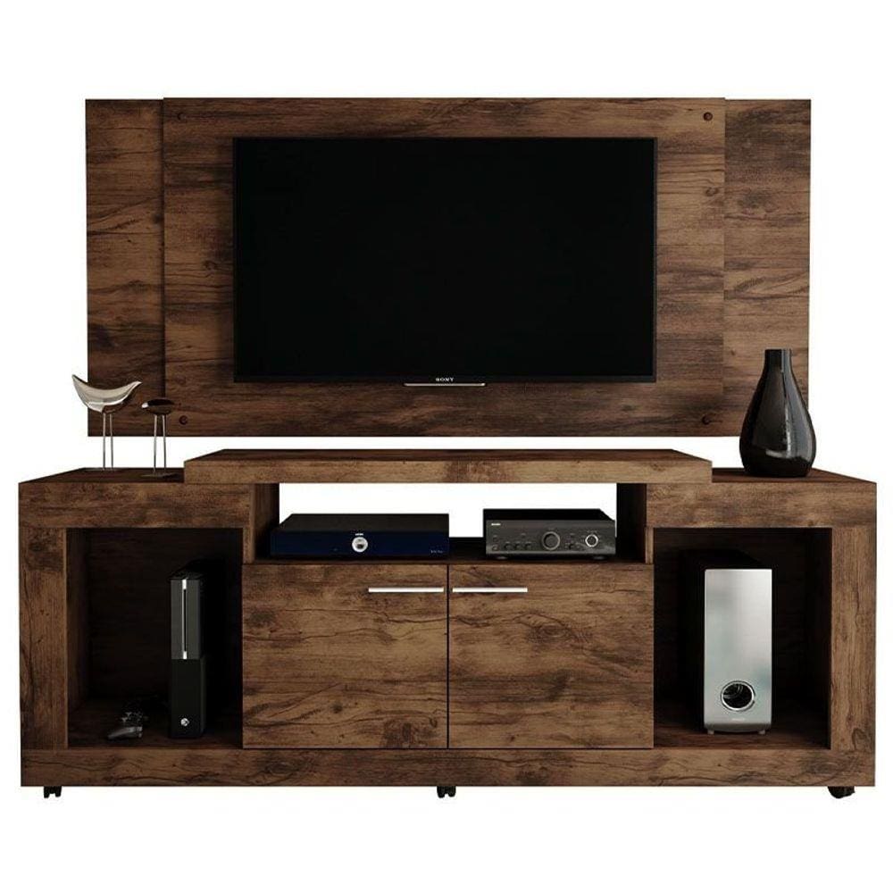 Rack com painel tv 55 jatoba | Extra