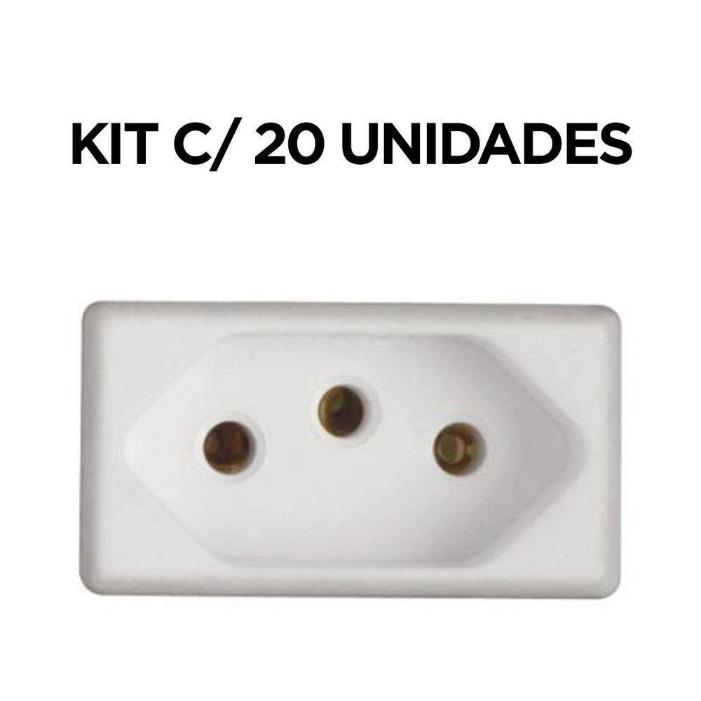 Modulo tomadas 20 ampres linha stella branca steck | Extra
