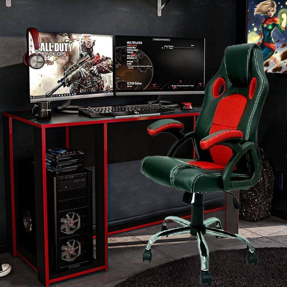 Mesa gamer e cadeira gamer brancar | Extra