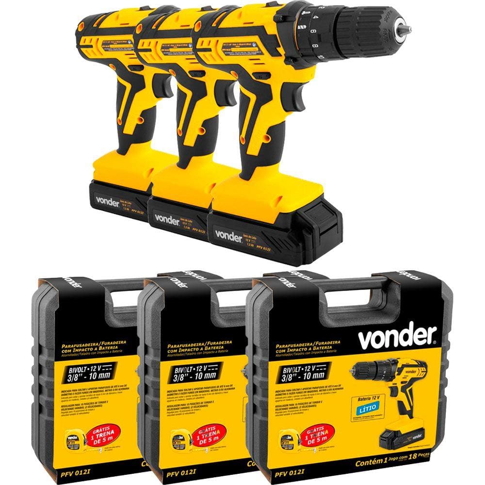 Kit vonder parafusadeira com impacto | Extra