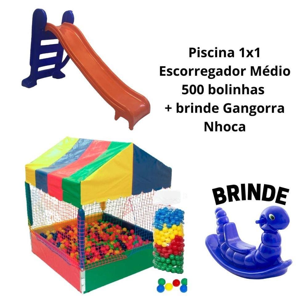 Piscina bolinha com escorregador e 500 bolinha | Extra