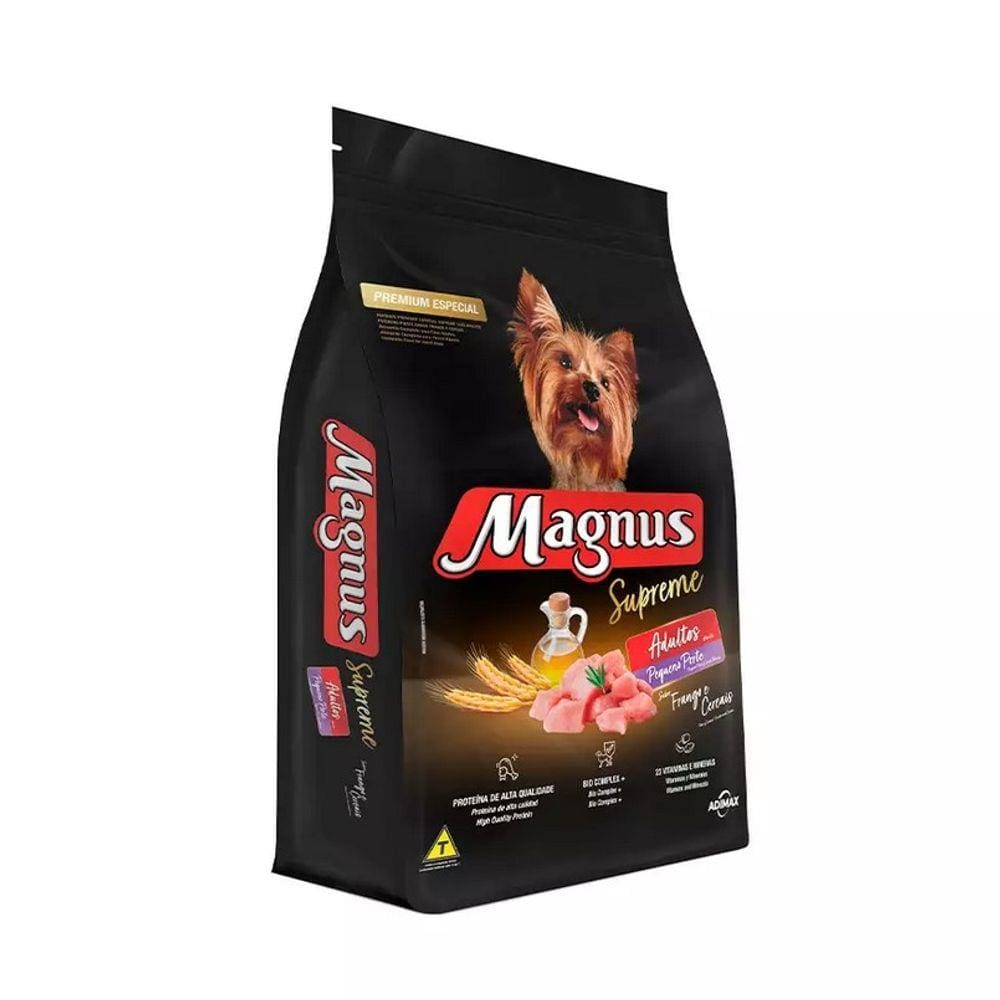 Racao magnus premium especial frango e cereais para caes adultos 15 kg ...