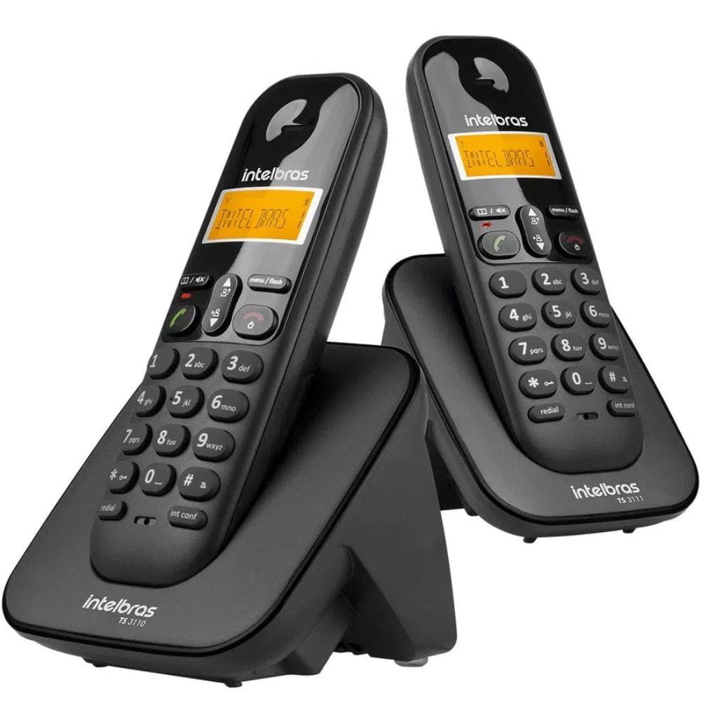 Telefone Sem Fio Digital Intelbras Preto TS 2512 com Ramal Adicional ...