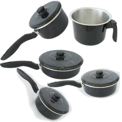 Kit Panelas Preto 5 Peças Alumínio Grosso | Extra