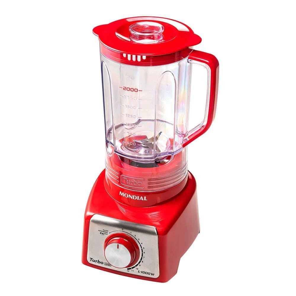 Liquidificador mondial l 1000 ri turbo inox red 1000w 127v | Extra