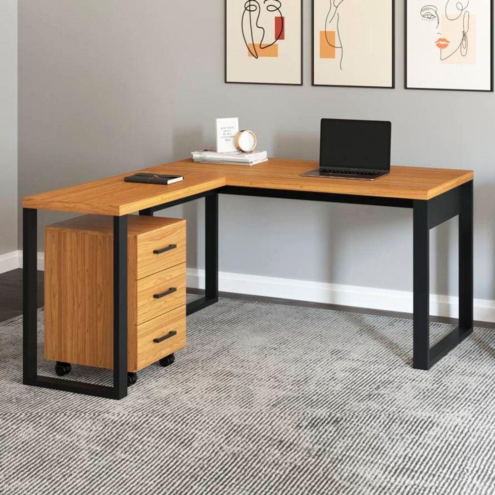 Mesa escritorio em l em mdf | Extra