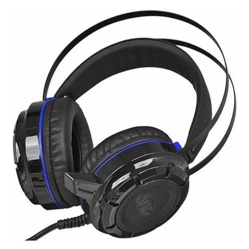 Headset gamer knup kp 488 preto e azul | Extra