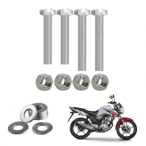 Kit Parafusos Inox Suporte Motor Dt Cg150 Titan Fan | Extra Kit Parafusos Inox Suporte Motor Dt Cg150 Titan Fan | Extra