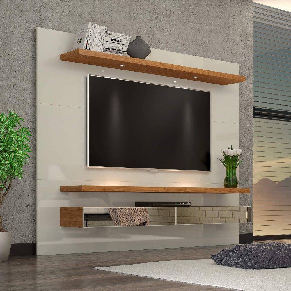 Painel tv ate 65 polegadas com led e espelho tamburato tb108e dalla costa nobre fendi | Extra