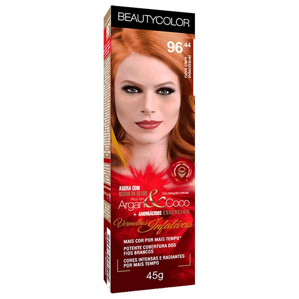 Tintura permanente 96 44 ruivo claro indecifravel unit beauty color ...