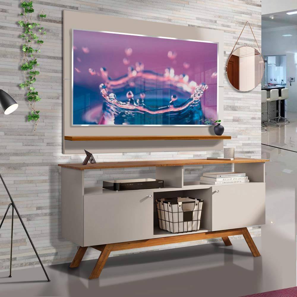 Painel tv 55 polegadas amadeirado | Extra