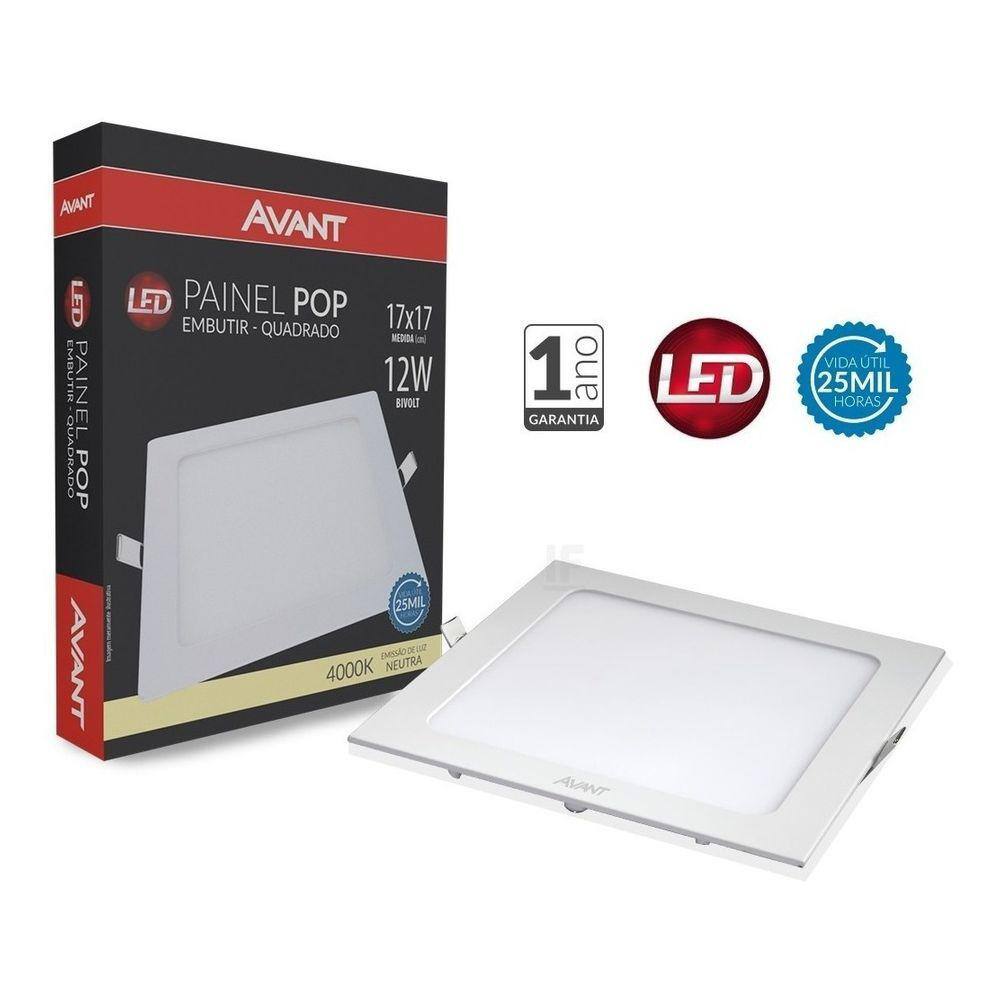 Painel embutir slim led 12w | Extra