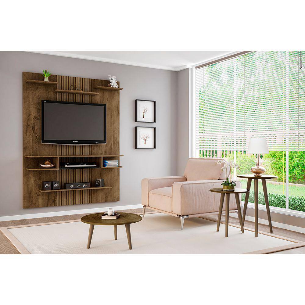 Painel tv sigma madeira e efeito ripa moveis bechara | Extra