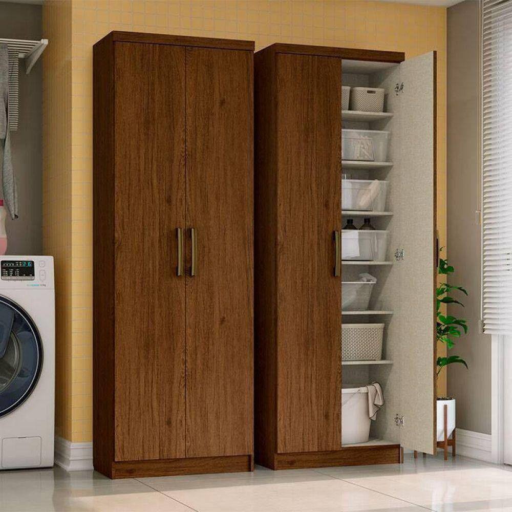 Armario multiuso 2 porta margarida henn gris palha | Extra