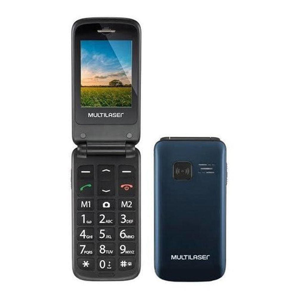 Celular idosos multilaser vita flip p9043 abre fecha 2 chip | Extra
