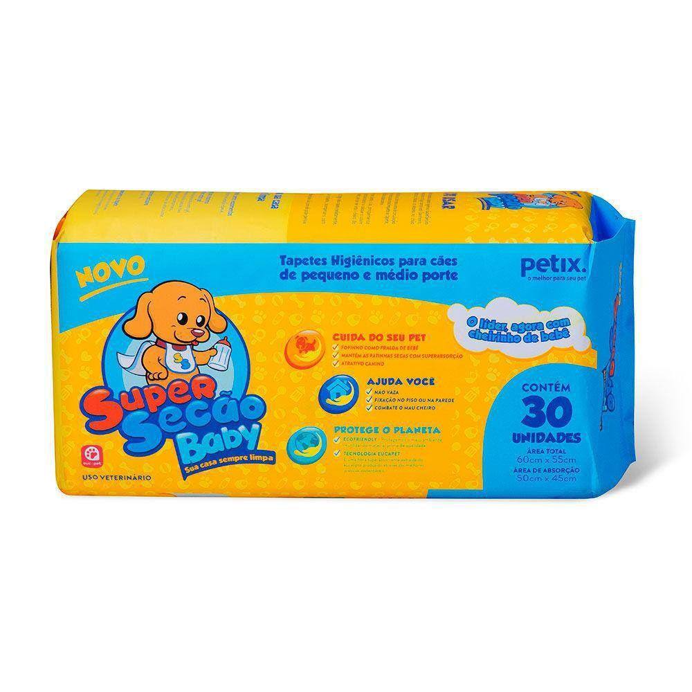 Tapete higienico super secao baby petix 30 unidades 30 unidades | Extra Tapete higienico super secao baby petix 30 unidades 30 unidades | Extra