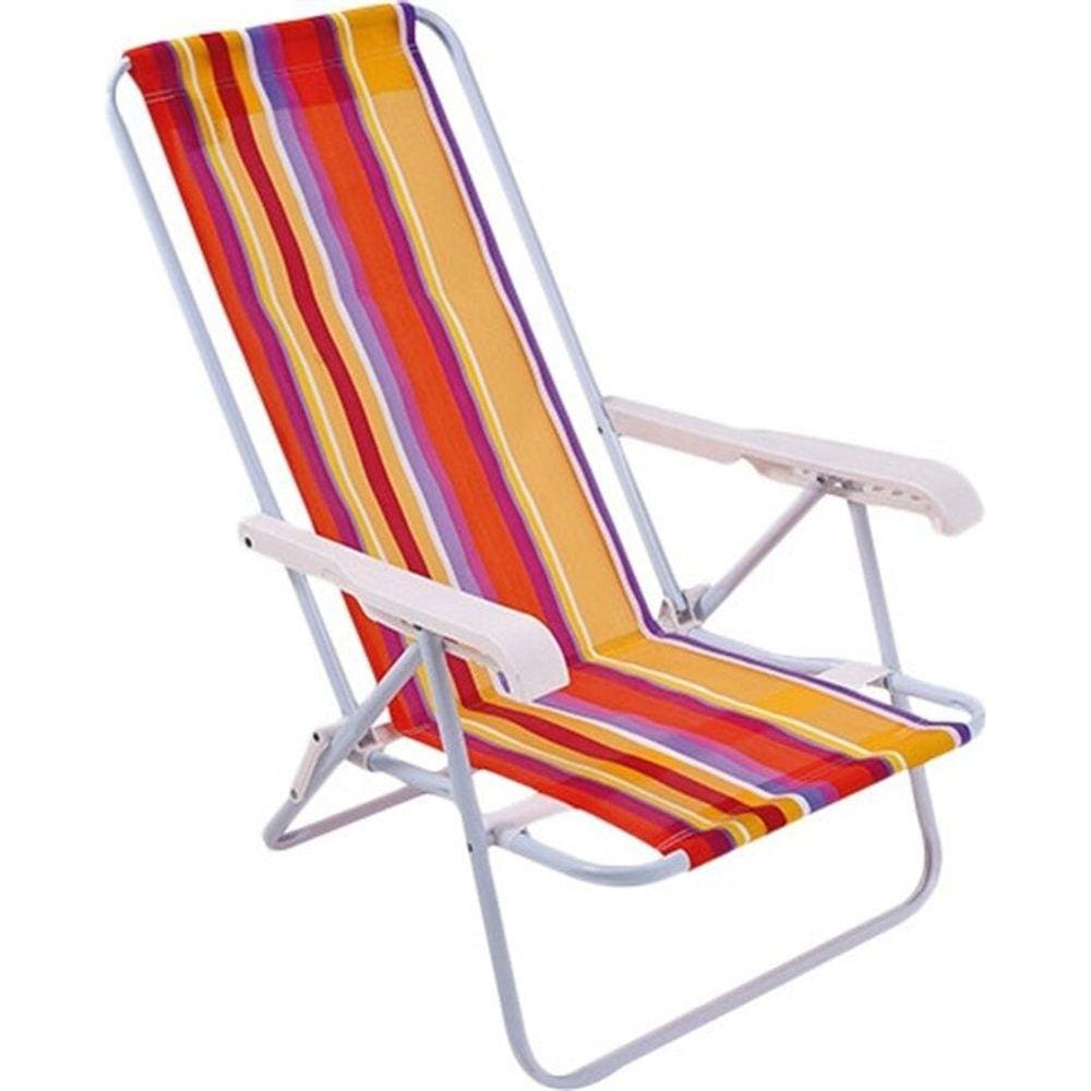 Cadeira praia mor reclinavel em 8 posicoes cores sortidas | Extra
