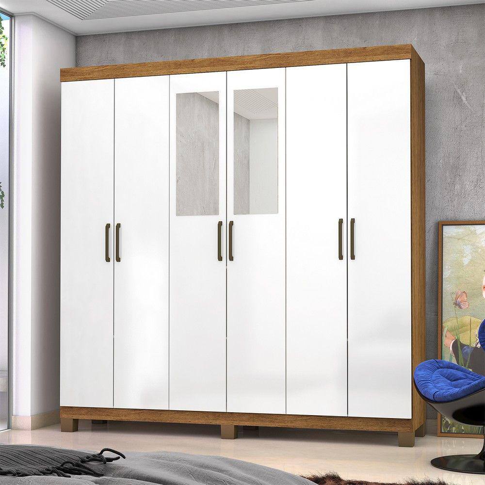 Guarda roupa espelho casal com pes | Extra