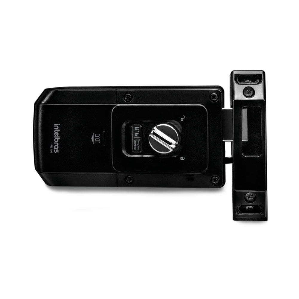 Fechadura digital sobrepor intelbras fr 101 touch screen 4 senhas preto ...
