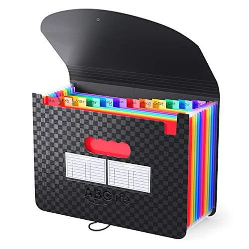 ABC life Accordian File Organizer 13 Pockets,Expanding File Folder ... ABC life Accordian File Organizer 13 Pockets,Expanding File Folder ...