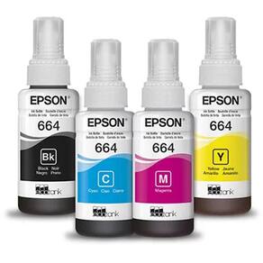 Kit de Garrafas de Tinta Original Epson EcoTank T544 Magenta Amarelo ...