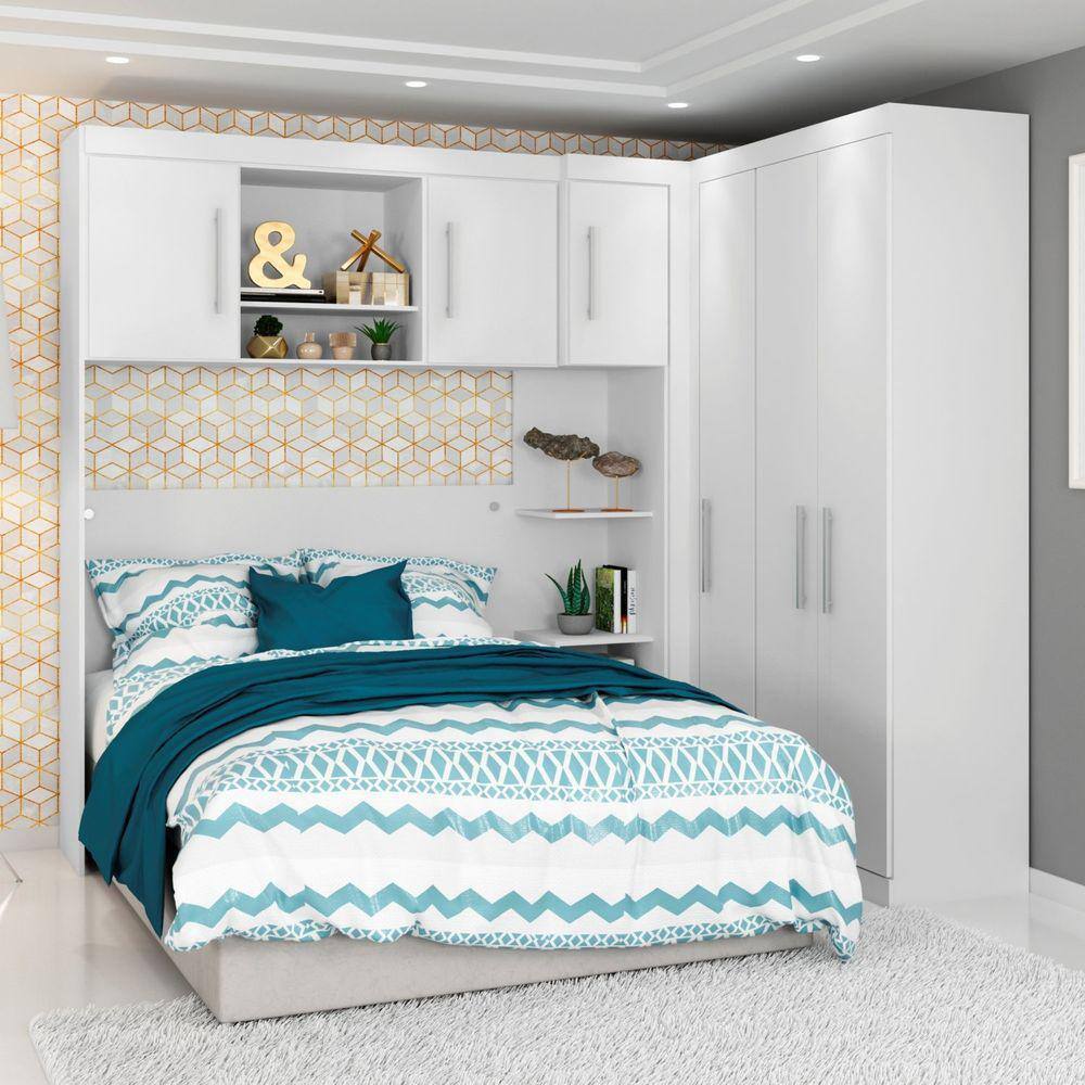 Guarda roupa casal modulado 12 portas 6 gaveta branco star poliman | Extra
