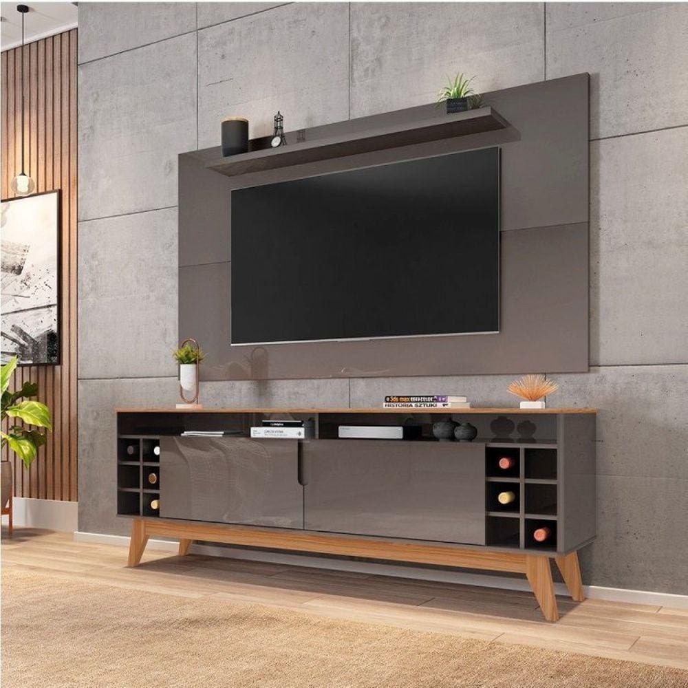 Painel painel tv cinza | Extra