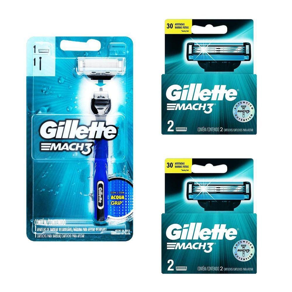 Refil para Aparelho de Barbear Gillette Mach3 | Extra