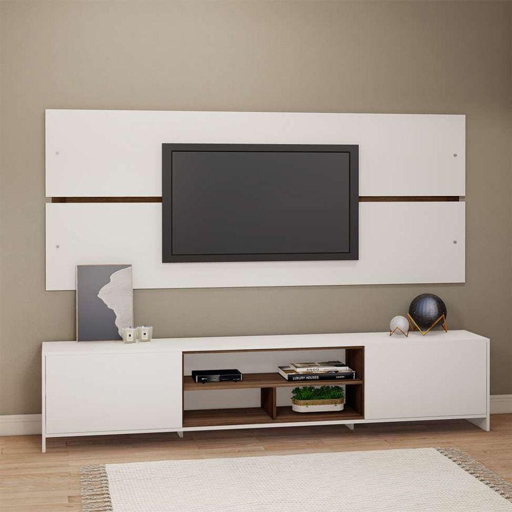 Painel rack tv 65 polegadas branco | Extra