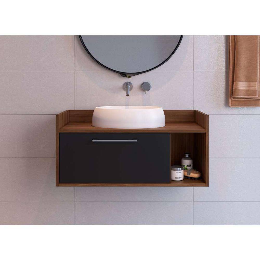 Gabinete para banheiro vtec alkes com cuba e espelho 42 x 55 x 35 cm ... Gabinete para banheiro vtec alkes com cuba e espelho 42 x 55 x 35 cm ...