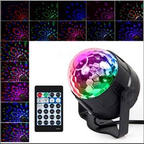 Luzes discoteca palco festa 7w rgb bola luz ativada por som iluminacao ...