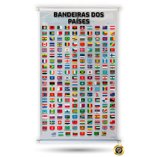 Banner Escolar Pedagógico de Ensino Bandeiras dos | Extra