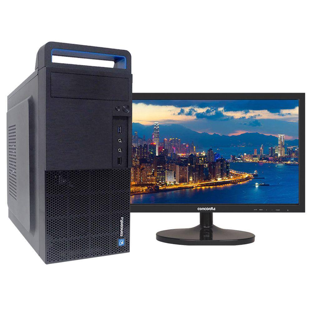 Computador desktop completo compacto com monitor 21 5 full hd e intel ...
