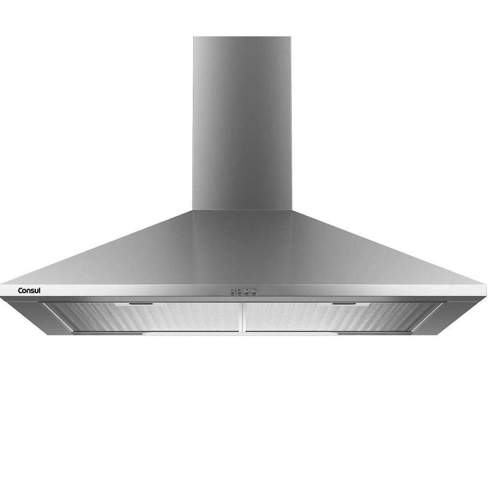 Coifa parede consul 90cm inox piramidal | Extra
