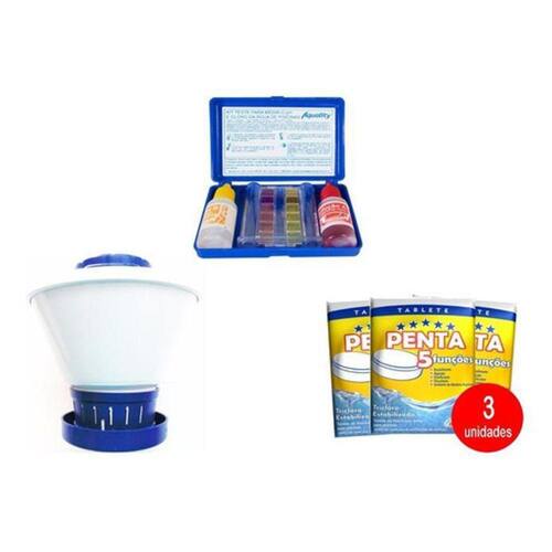 Kit Teste Ph E + Clorador + 3 Pastilhas Penta | Extra
