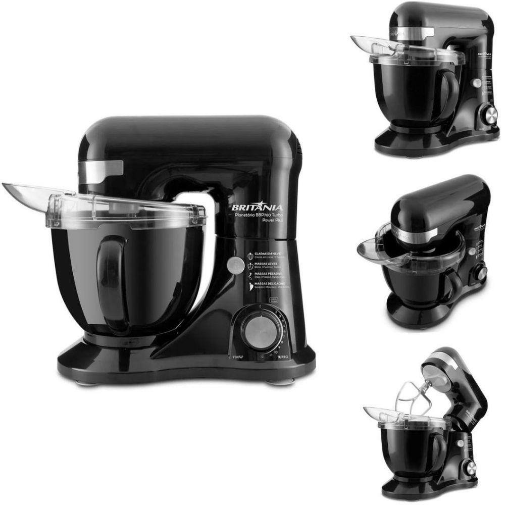 Batedeira planetaria britania preto turbo power plus | Extra