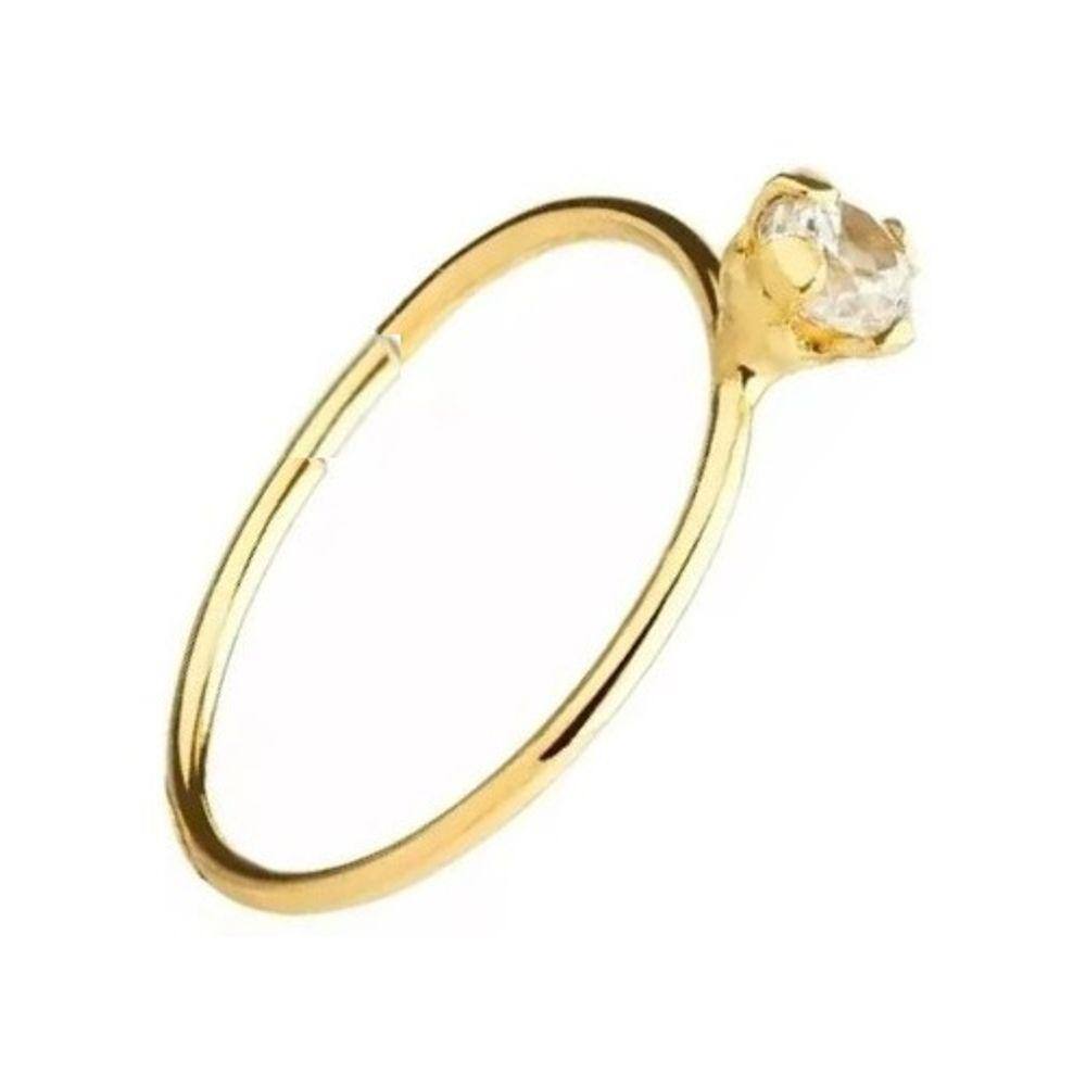 Piercing Nariz Em Ouro 18k Argola Ponto Luz Au5343 Bruna Tessaro