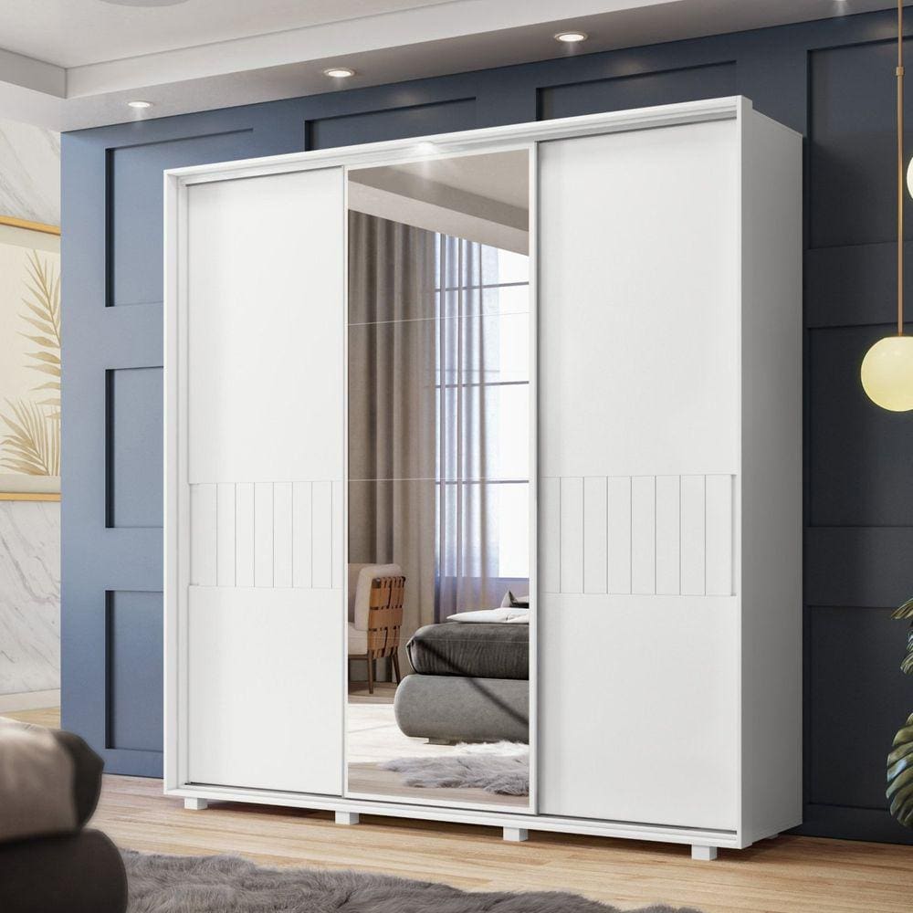 Guarda roupa casal sapateira lateral espelho | Extra